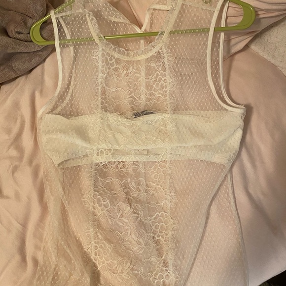 Express | Tops | White Mesh Tank Top | Poshmark